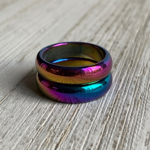 Boutique | Jewelry | Polished Oil Slick Ring New | Poshmark
